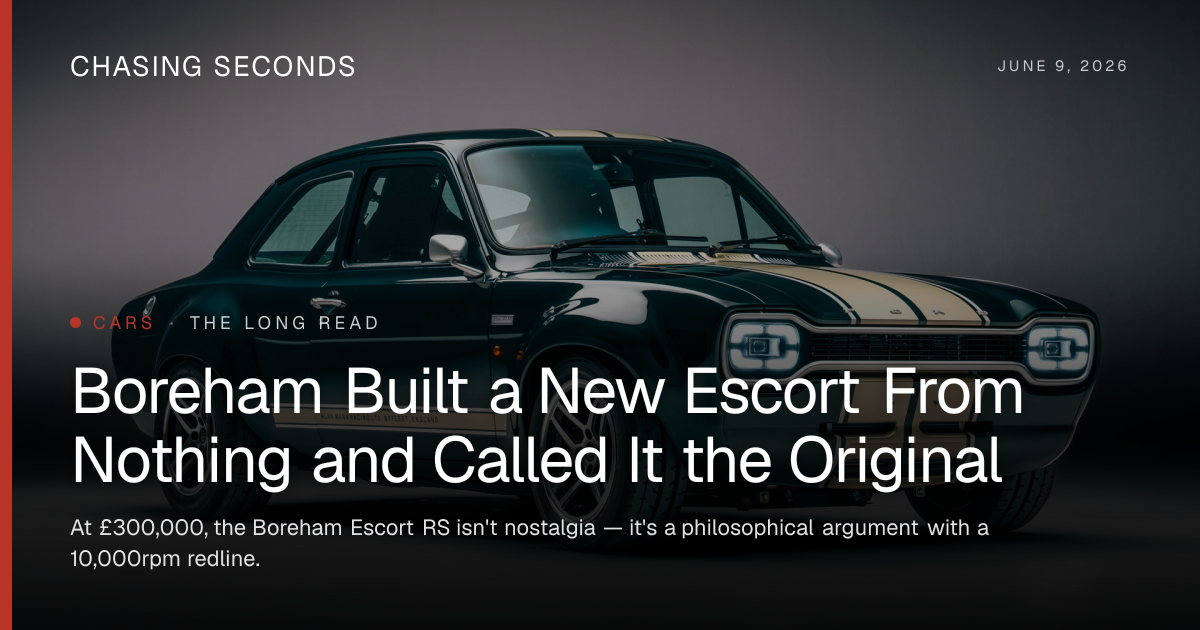 Boreham Built a New Escort From Nothing and Called It the Original ...