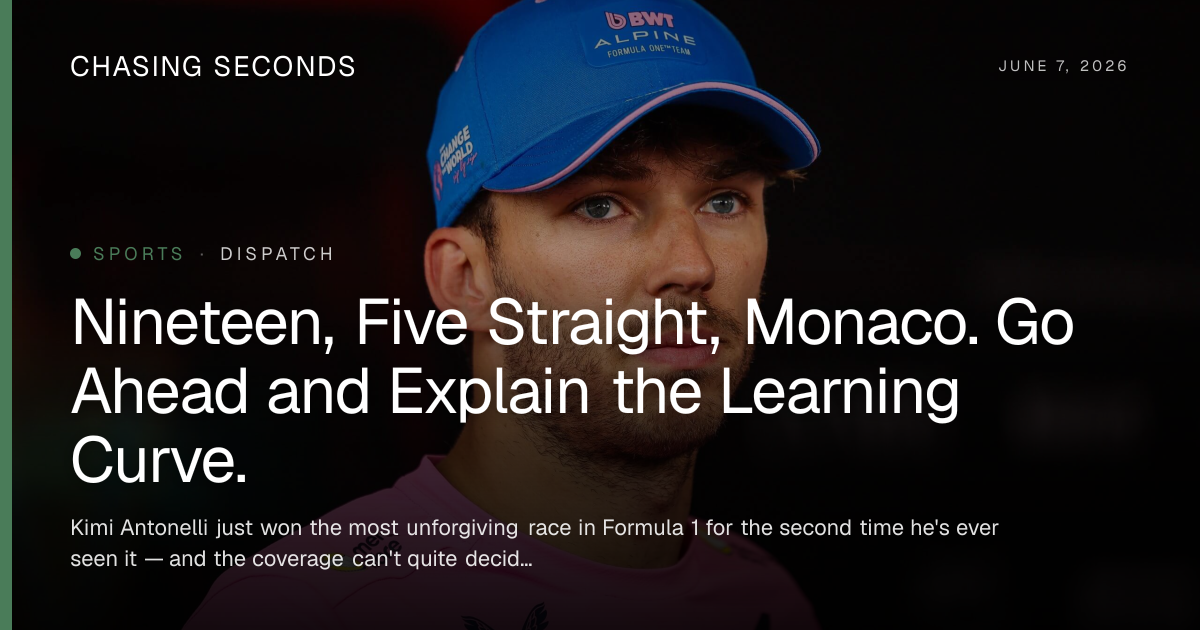 Nineteen, Five Straight, Monaco. Go Ahead and Explain the Learning ...