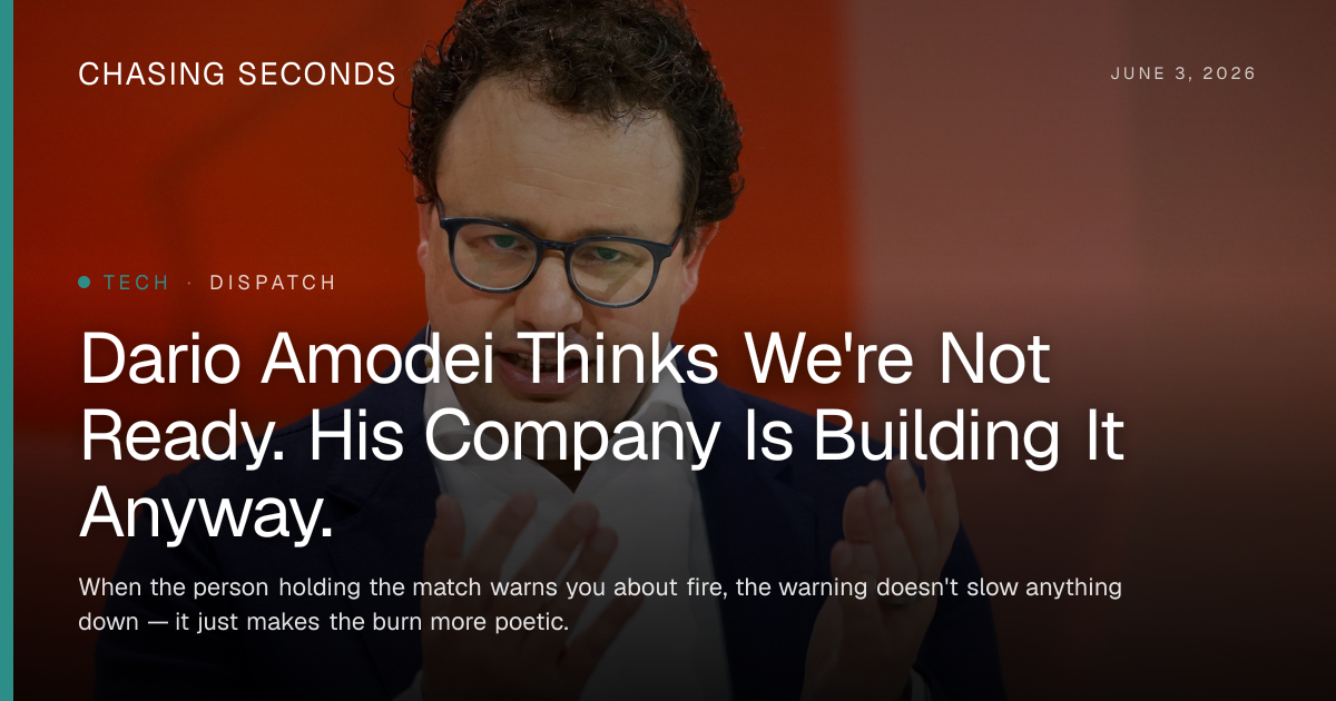 Dario Amodei Thinks We're Not Ready. His Company Is Building It Anyway ...